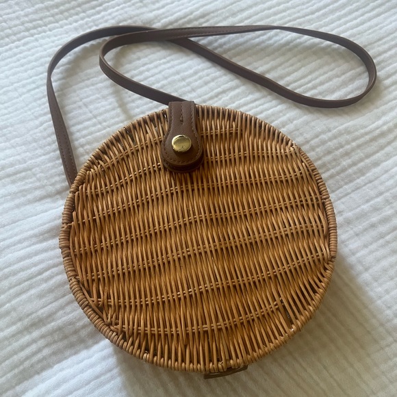Zara | Bags | Zara Round Raffia Bag | Poshmark